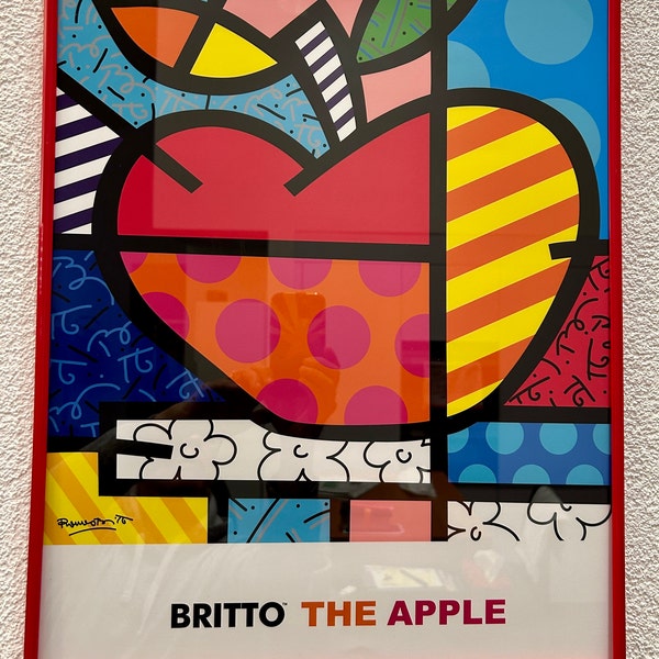 Romero Britto Exhibition Poster - Embrace - Love - Heart - Museum ...