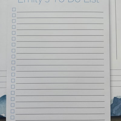 Simple Personalized to Do Checklist Notepad Custom Check Box to Do List ...