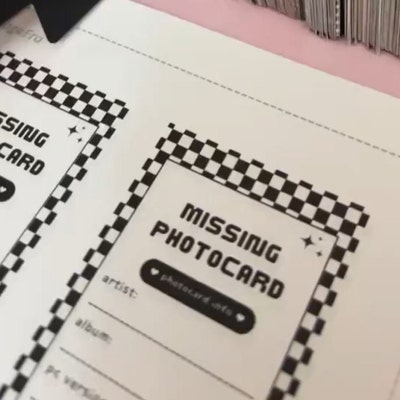 DIGITAL DOWNLOAD Missing Photocard Binder Filler Kpop Collection ...