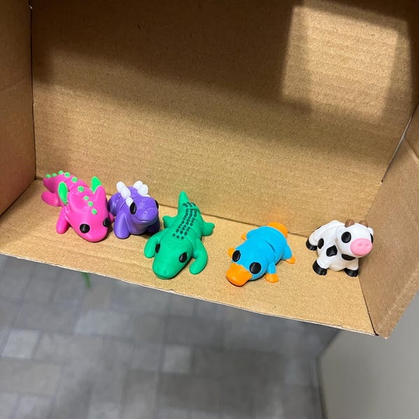 ZOU3D Dragon | 3D Printed Articulating Fidget Dragon Toy | Custom ...