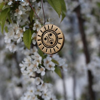 Taino Art Metallic Gold Guanin Amulet - Etsy