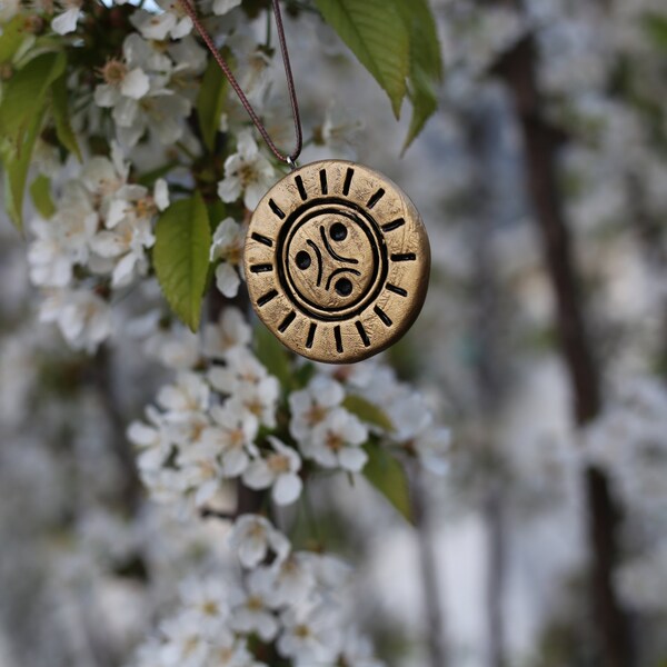 Taino Art Metallic Gold Guanin Amulet - Etsy