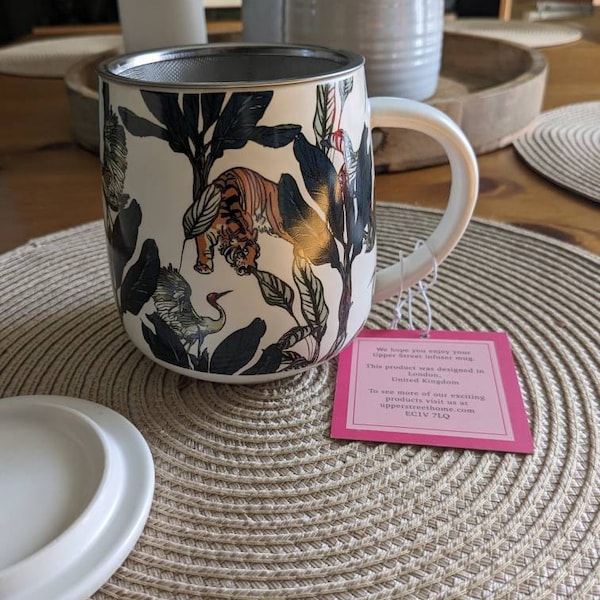 Scandi Home Set of 2, Terra Fusion 600ml Painted Reactive Glazed ...