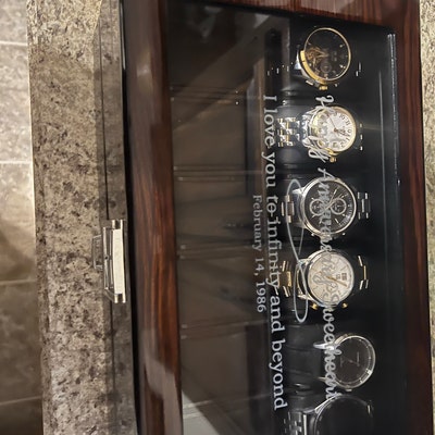 Watch Box, Watch Case, Engraved Watch Display, Jewelry Storage ...