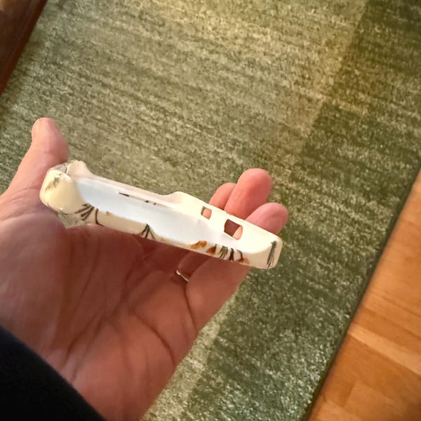 Elegant Green Floral Bird Over White Phone Case for iPhone 16 15 14 13 12 Pro Max Botanical ...