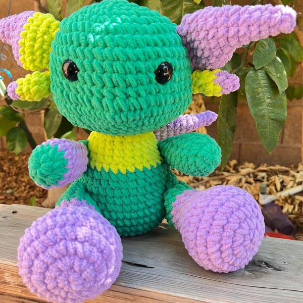 Moss the Sprite Snuggler Crochet Pattern With Fluffy Yarn Tips, Moss ...