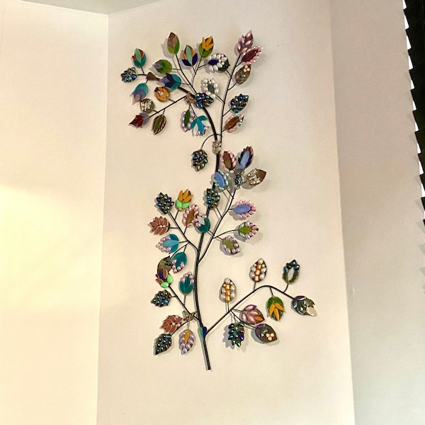 Tree of Life in Pink, Mirrored Mosaic Pebbles Tree of Life, 18.5", Tree ...