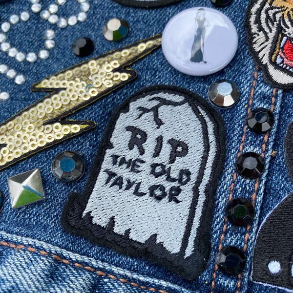 RIP Tombstone Small Black and Gray Iron on Embroidered Patch - Etsy