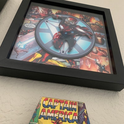 Iron Man 3D Comic Book Shadow Box Decor - Etsy