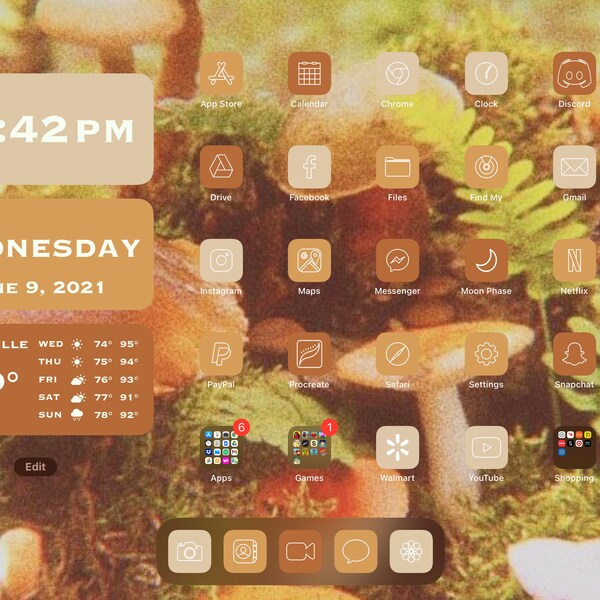 Autumn Fall Aesthetic iPhone Ios 14 App Icons, App Pack, Minimal App ...