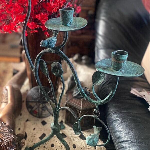 Antique Oil Lamp Reverse Painted Violets Glass Stem Cast Iron Base ...