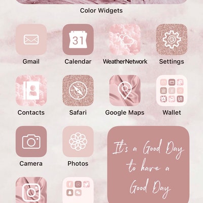 App Icons Pink & Glitter Cute Aesthetic Pink Pastel, Widgets With ...