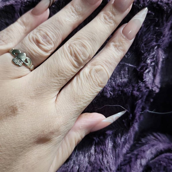 MIDORI Gold Floral Nail Art Press on Nails Jade Magnetic Nails 3D Gel ...