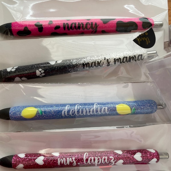 Set of 7 Days of the Week Glitter Epoxy Gel Pens, Sassy Epoxy Glitter ...
