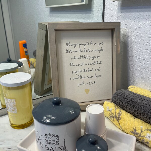 Always Pray — Prayer Sign, Framed Canvas Farmhouse Decor, Church ...