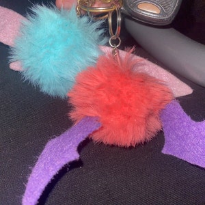 Cute Fuzzy Bat Keychain Gothic Purse Charm A Must-have Witchy Accessory ...