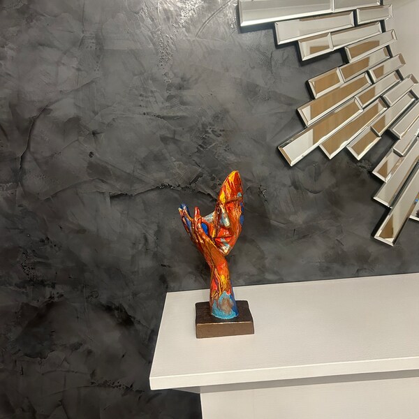 Poseidon Statue 14, Black Gray Greek Statue, Ancient Greek Poseidon ...