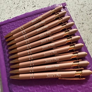 Custom Wedding Rose Gold Pens, Personalized Business Pens, Bulk Custom ...