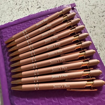Custom Wedding Rose Gold Pens, Personalized Business Pens, Bulk Custom ...