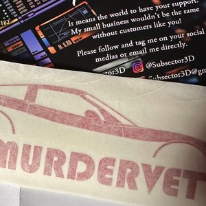 2x Lowered Car Silhouette Decal Stickers for Classic VW Beetle ...