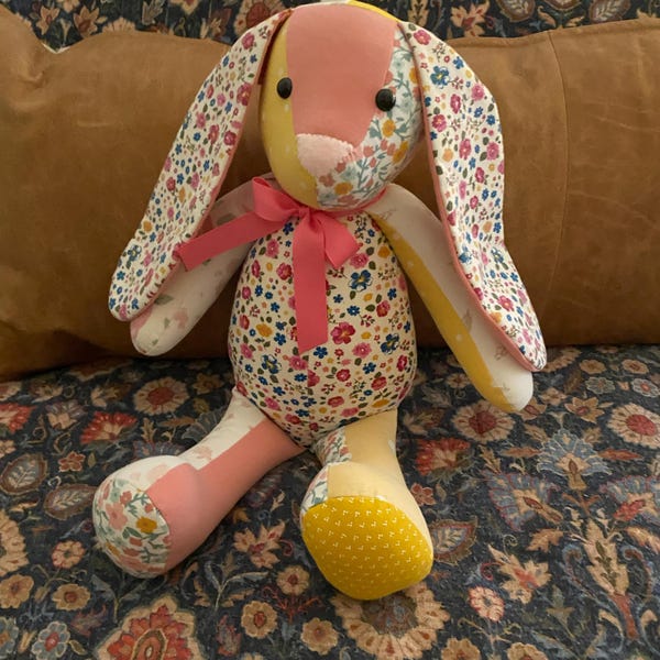 Memory Bunny,bunny Made From Loved Ones Clothing, 18" Bunny, Custom ...