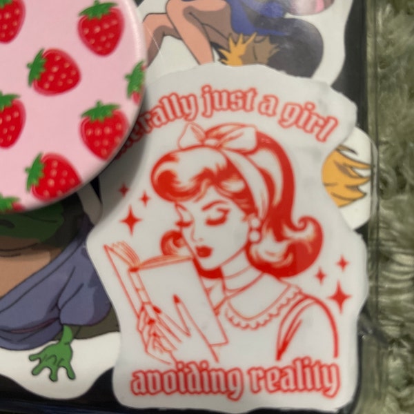 Crying Over Book Boyfriends Sticker | Kindle Stickers, Bookish Stickers ...