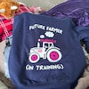 Personalised Kids Tractor 'trainee Little Farmer' Hoodie Jumper - Etsy UK