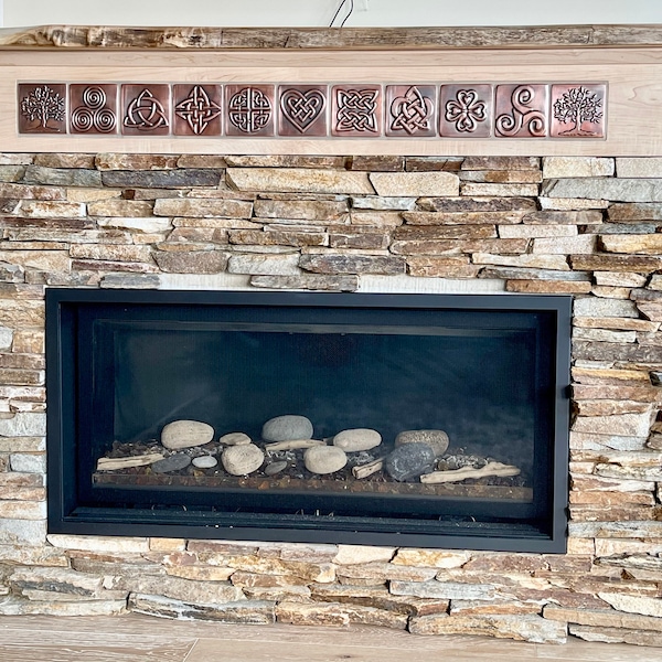 Celtic Tiles, Celtic Designs, Set of 4 Copper Celtic Tiles , Celtic ...