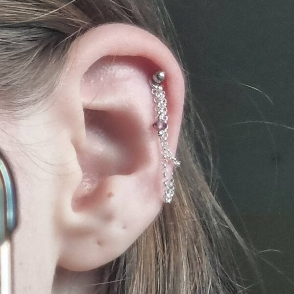 Star Conch Ear Piercing, Conch Piercing, Conch Hoop Earring, Gold ...