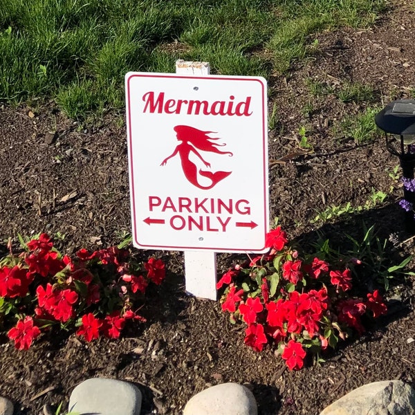 Mermaid Lover Gift, Mermaid Parking Sign, Mermaid Decor, Mermaid Sign ...