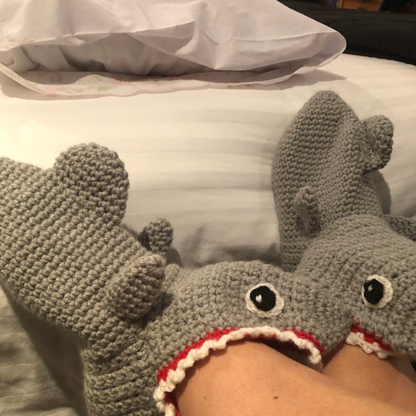 Crochet Pattern Shark Slippers Adult Sizes (EUR Size 35 to 46) - Etsy