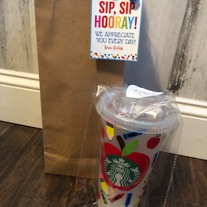 Sip Sip Hooray We Appreciate You Every Day Tag Appreciation Gift ...