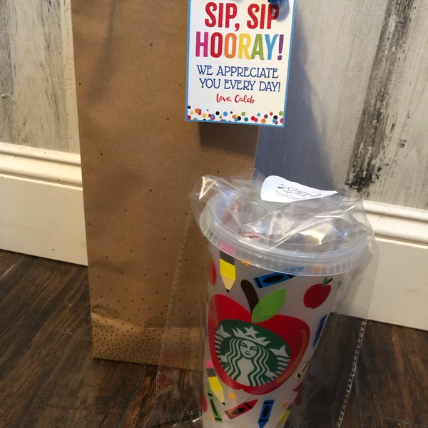 Sip Sip Hooray We Appreciate You Every Day Tag Appreciation Gift ...