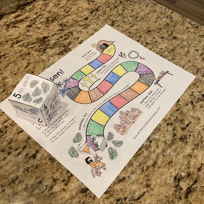 Jesus is Risen Board Game Craft Sunday School Activity Kids Paper ...
