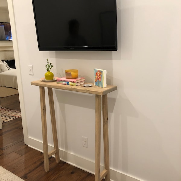 Wood Breakfast Bar | Bar Height Table | Rustic Bar Top Table | Behind ...