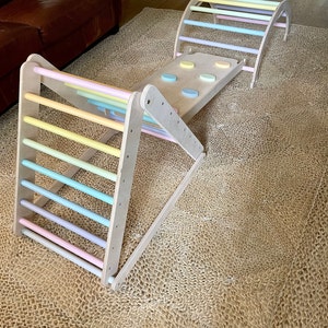 Climbing Triangle Pastel Rainbow Foldable Triangle Ladder - Etsy