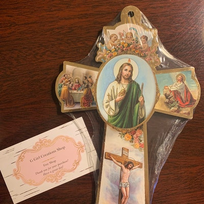 St Jude of Thaddeus Wooden Wall Cross 8 Inches San Judas - Etsy