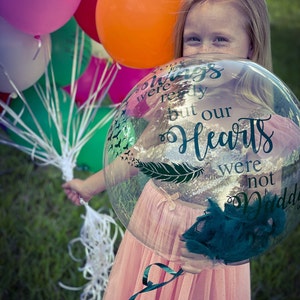 Custom Memorial Balloon, in Memory of Balloon, Message to Heaven ...