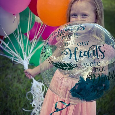 Custom Memorial Balloon, in Memory of Balloon, Message to Heaven ...