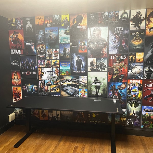 Famous Games Wallpaper & Wall Art Mural Modern Video Game Posters ...