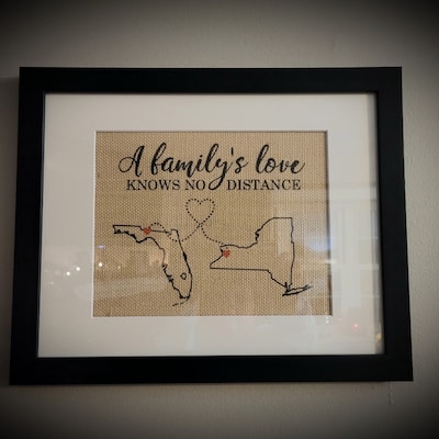 FRAME INCLUDED Long Distance Family Gift Christmas Gifts for - Etsy