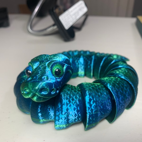 Ball Python Snake Digital .STL File for 3d Printing, Articulated Fidget ...