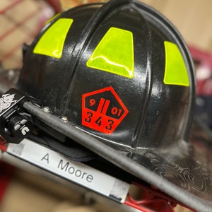 BOMBERO Highly REFLECTIVE Durable Fire Helmet Sticker Decal window ...