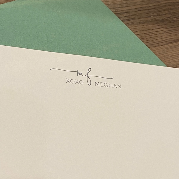Personalized Stationery Set: Modern Letter Writing Paper With Envelopes ...
