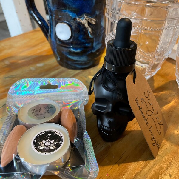 Scrying Mirror. Black Glass, Ritually Foxed, Magic Mirror in Etched ...