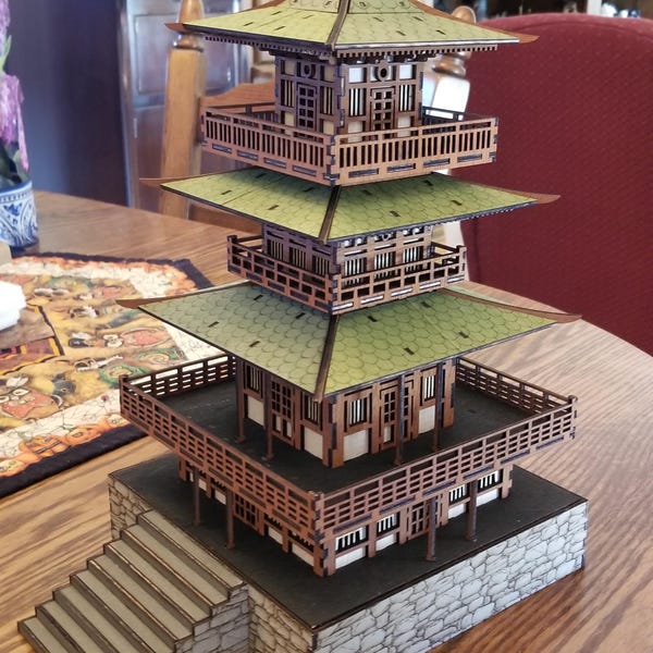 Japanese Temple Pagoda Laser Cut Model (SVG DXF Digital Download) - Etsy