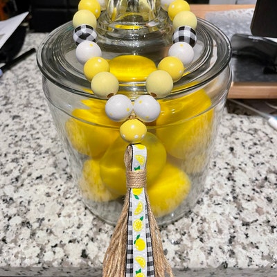 Farmhouse Lemon Loop Garland, Lemon Decor, Farmhouse Lemon Garland ...