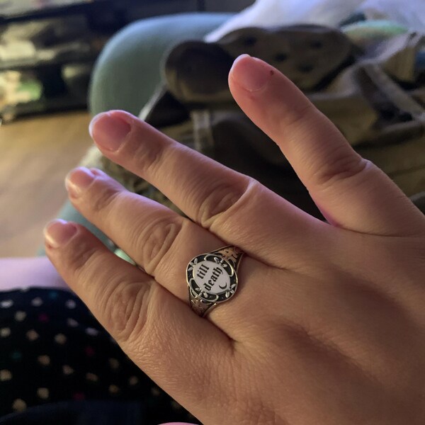 Mickey Mouse Ring Sterling Silver Ring Signet Ring Mickey Ring Engraved ...