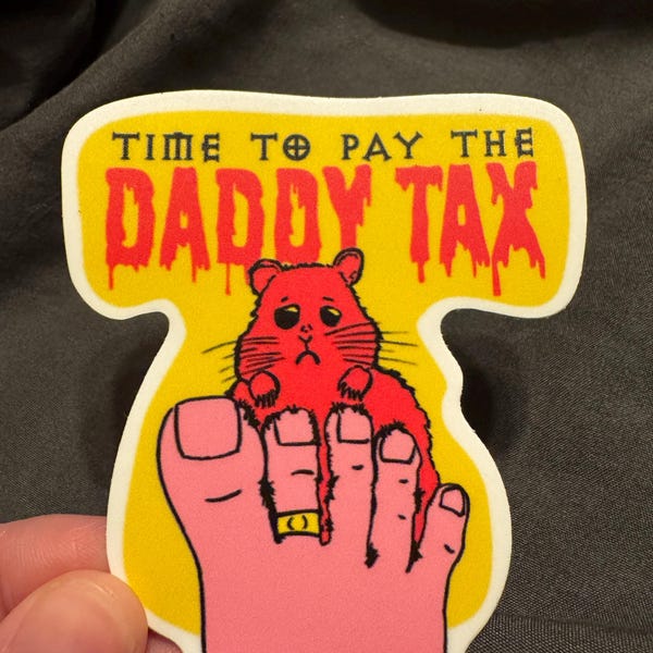 Dungeon Crawler Carl Merch, Daddy Tax Sticker, Free US Shipping - Etsy