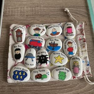 Nursery Rhyme Stones What Shall We Sing Educational Fun Song Stones ...